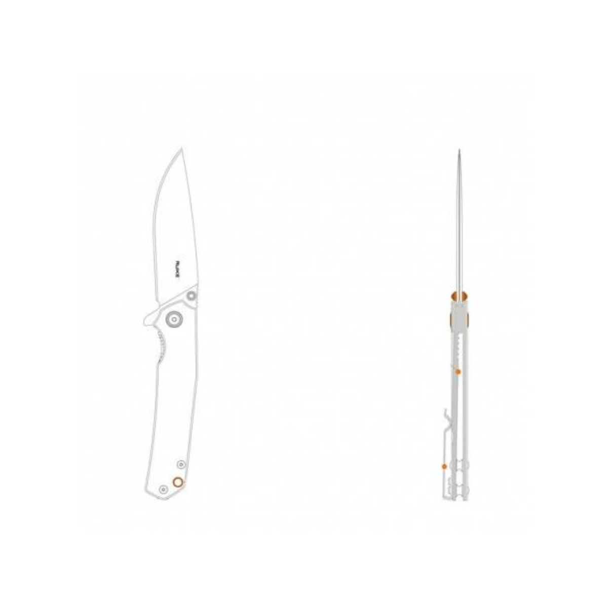 Nóż składany codziennego użytku Ruike EDC czarny flipper stal - P801-SF - Basketo.pl