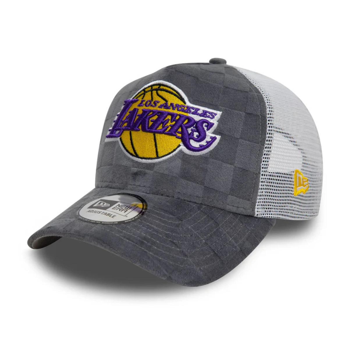 Czapka z daszkiem New Era 9FORTY LA Los Angeles Lakers Tonal Check Grey ...