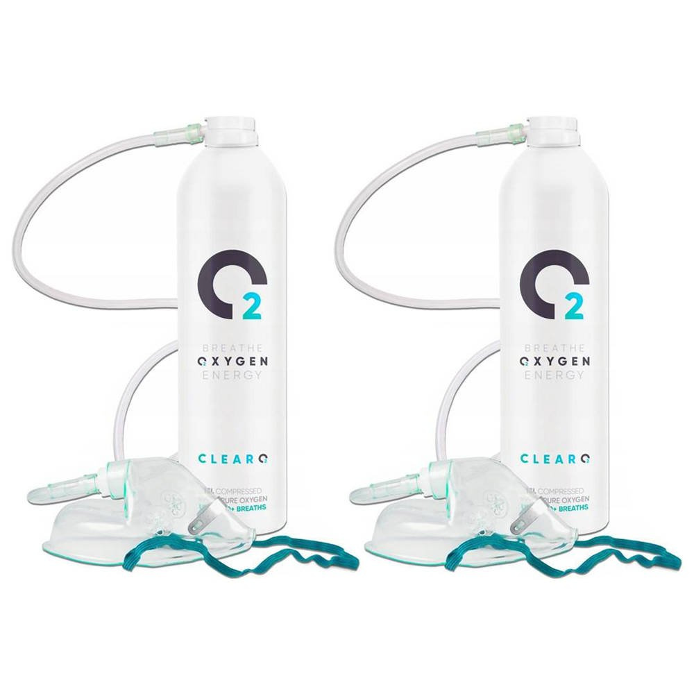 Tlen inhalacyjny w puszce ClearO2 15L Pure Breathing Oxygen z maską 2 ...
