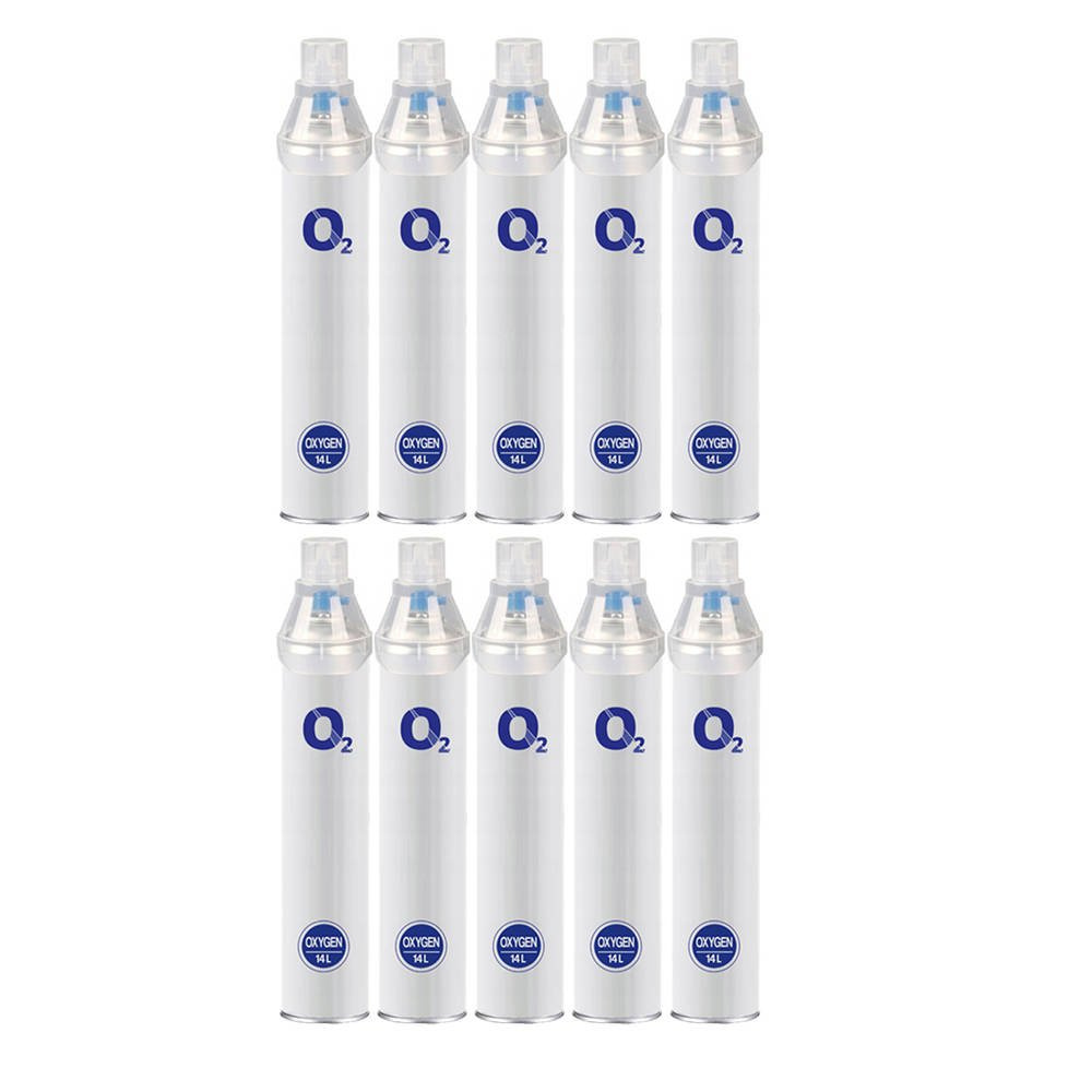 Tlen inhalacyjny w puszce tlenoterapia O2 Oxygen 99% 14 l - 10 szt ...